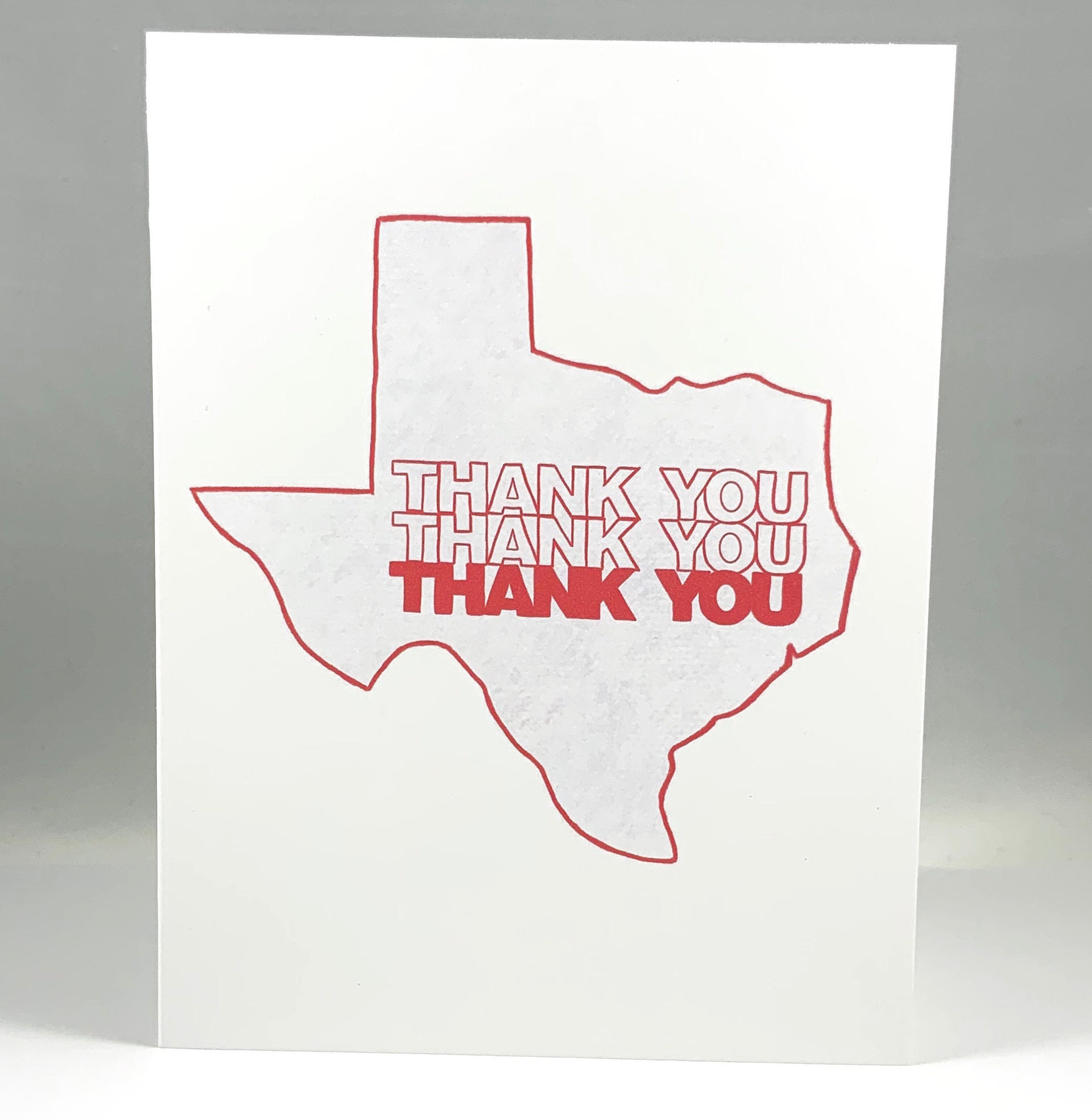 Texas Thank You Plastic Bag Thank You Greeting Card Thank | Etsy