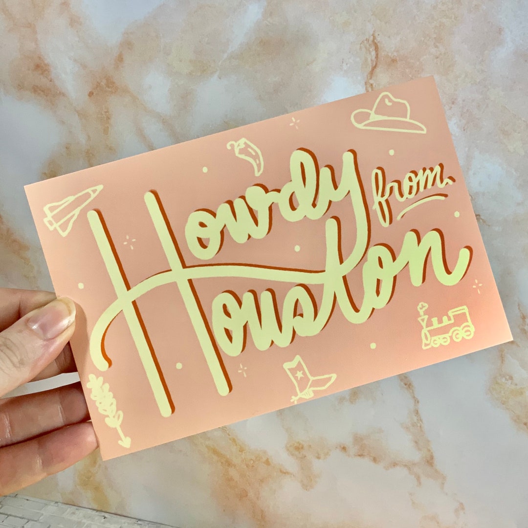Howdy From Houston Post Card Post Card Houston Postcard - Etsy