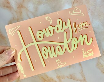 Houston Postcard - Etsy