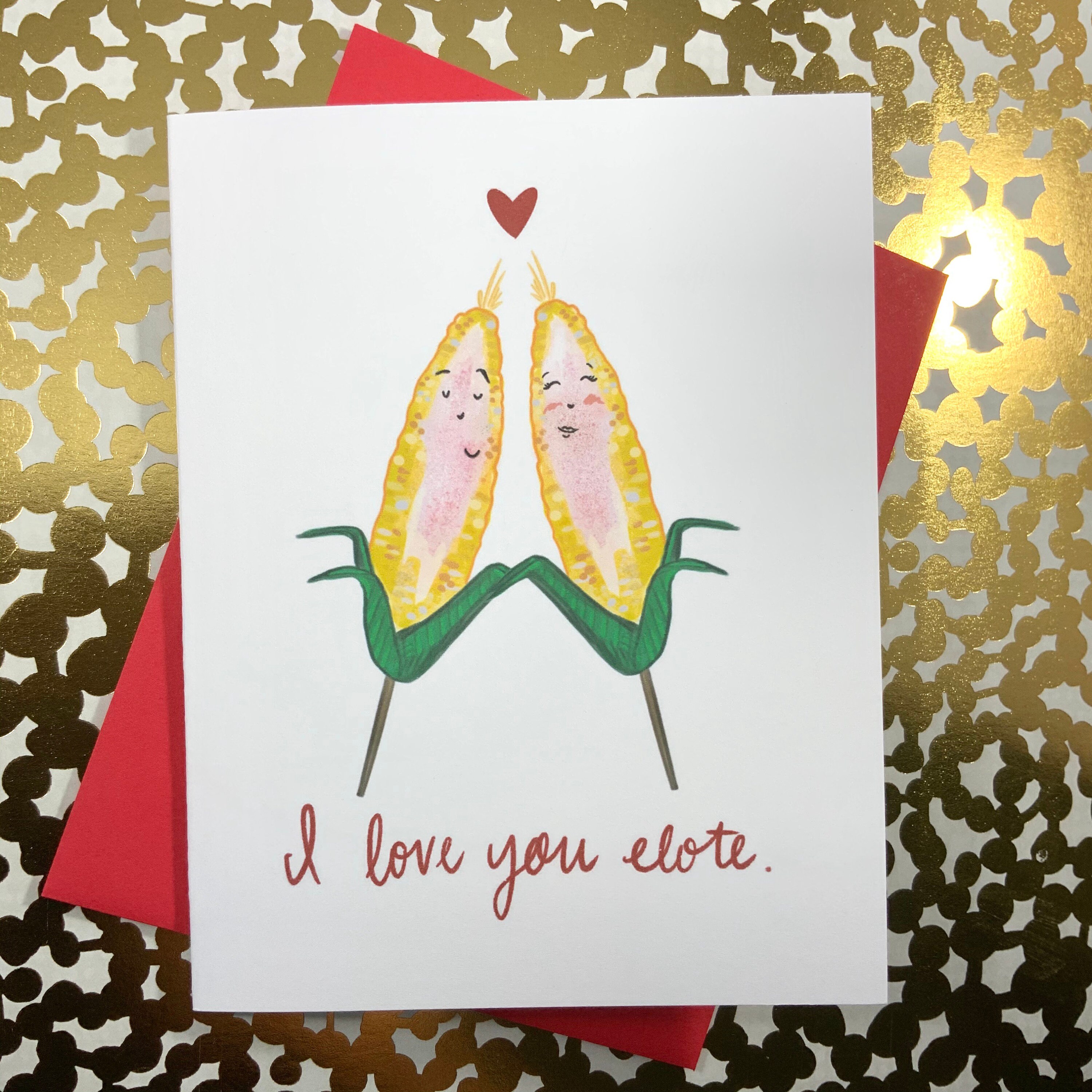 I love you elote card foodie card street food elote card | Etsy