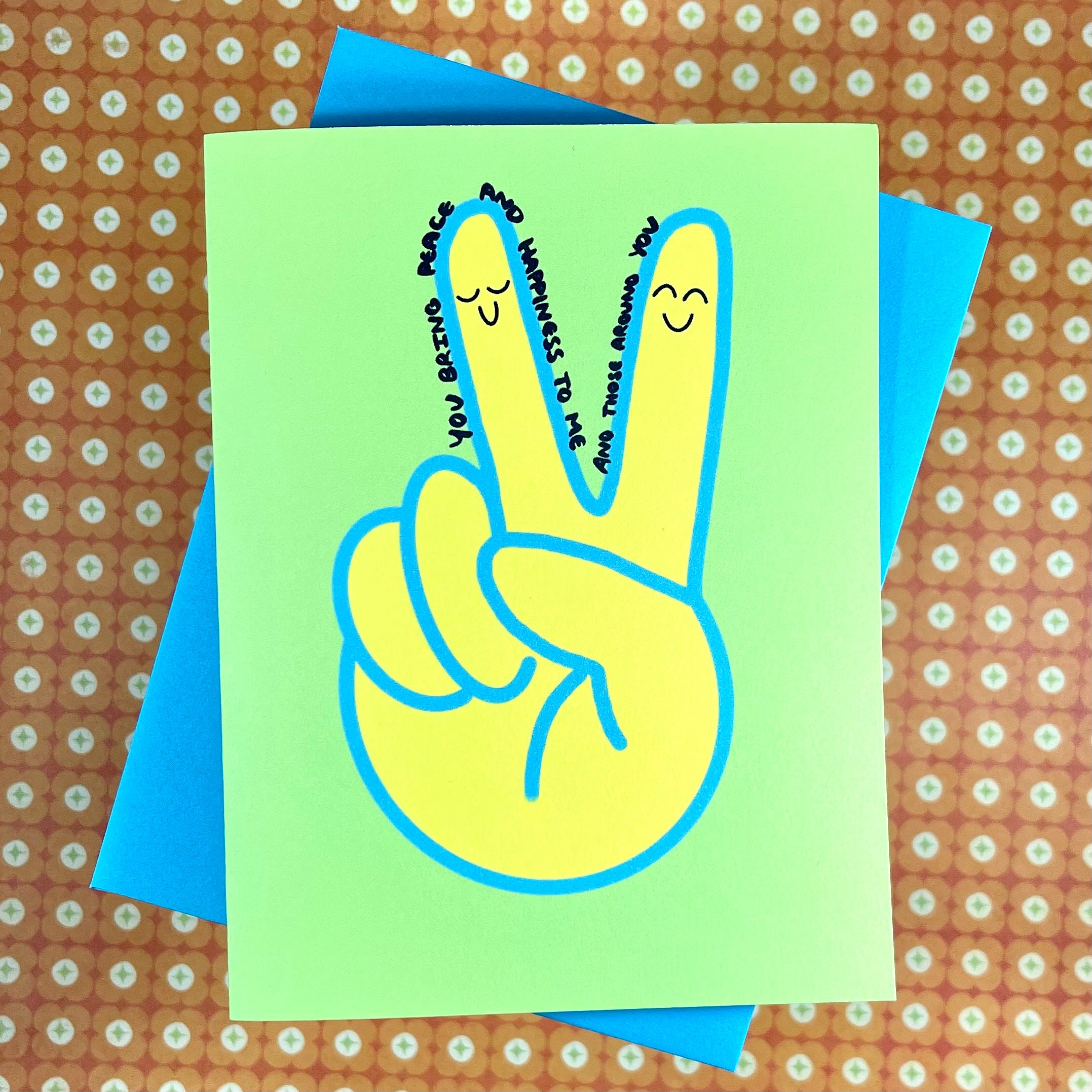 You Bring Peace Card Peace Sign Card Peace Card - Etsy Hong Kong