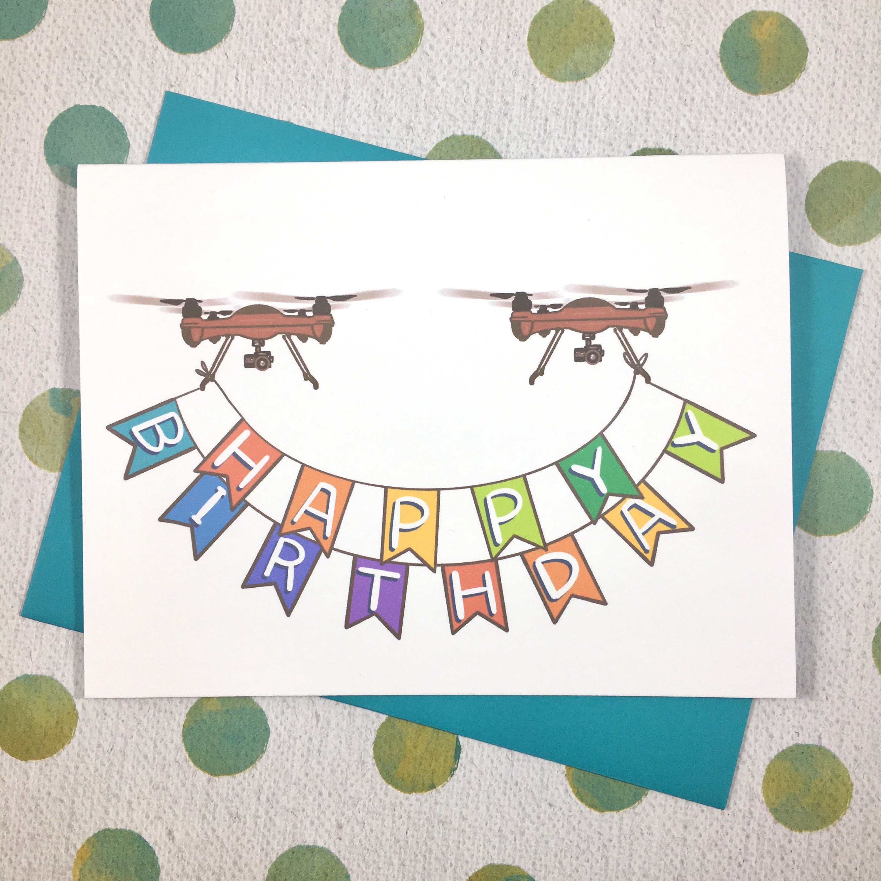 Drone Birthday Card Social Distancing Birthday Card Birthday - Etsy Canada