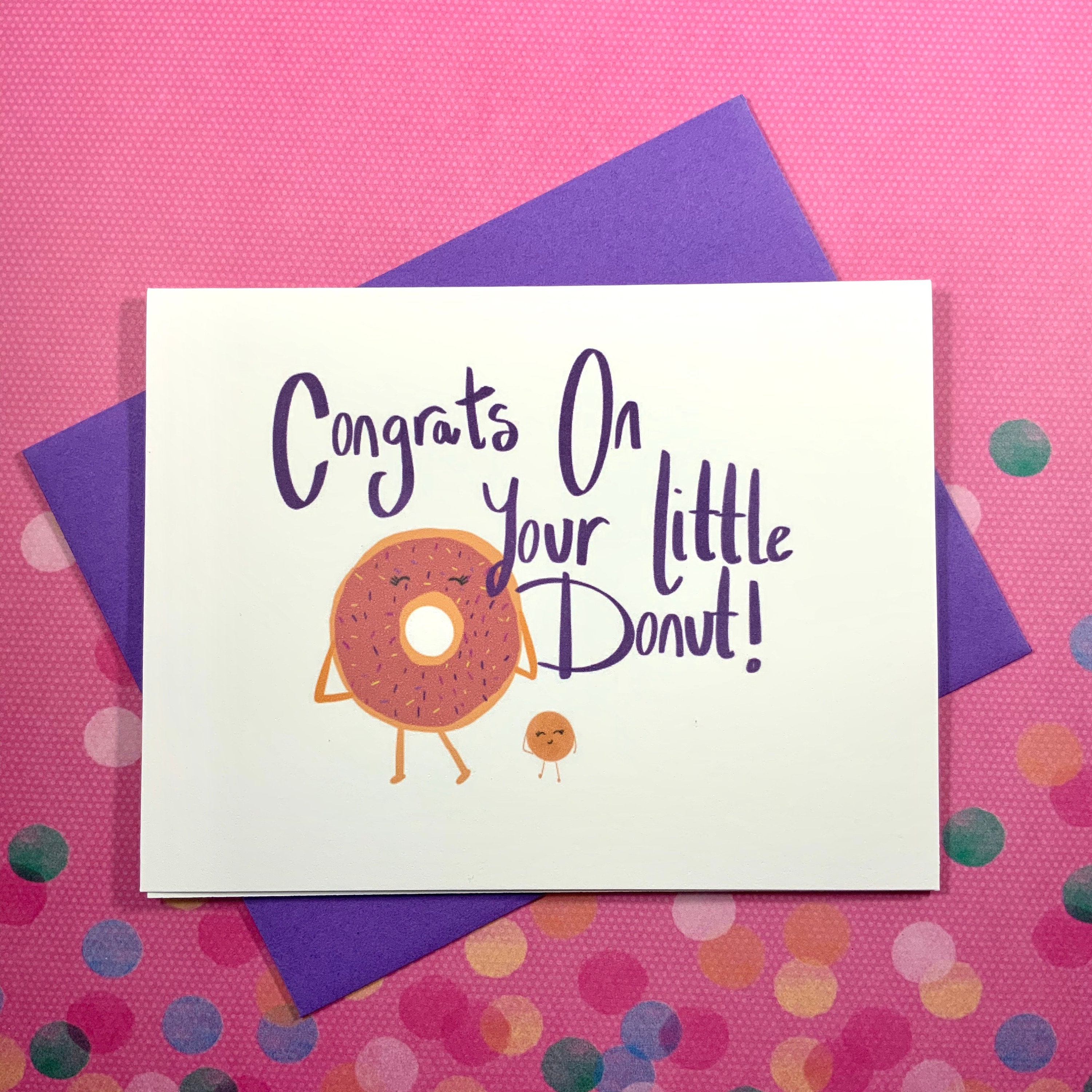 Congrats on Your Little Donut Baby Card Donut Card Baby | Etsy
