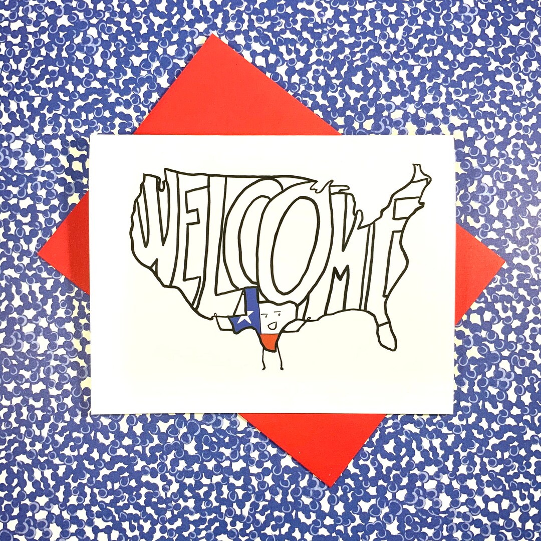 Welcome to Texas Greeting Card, Welcome Card, Greeting Card, Texas Card ...
