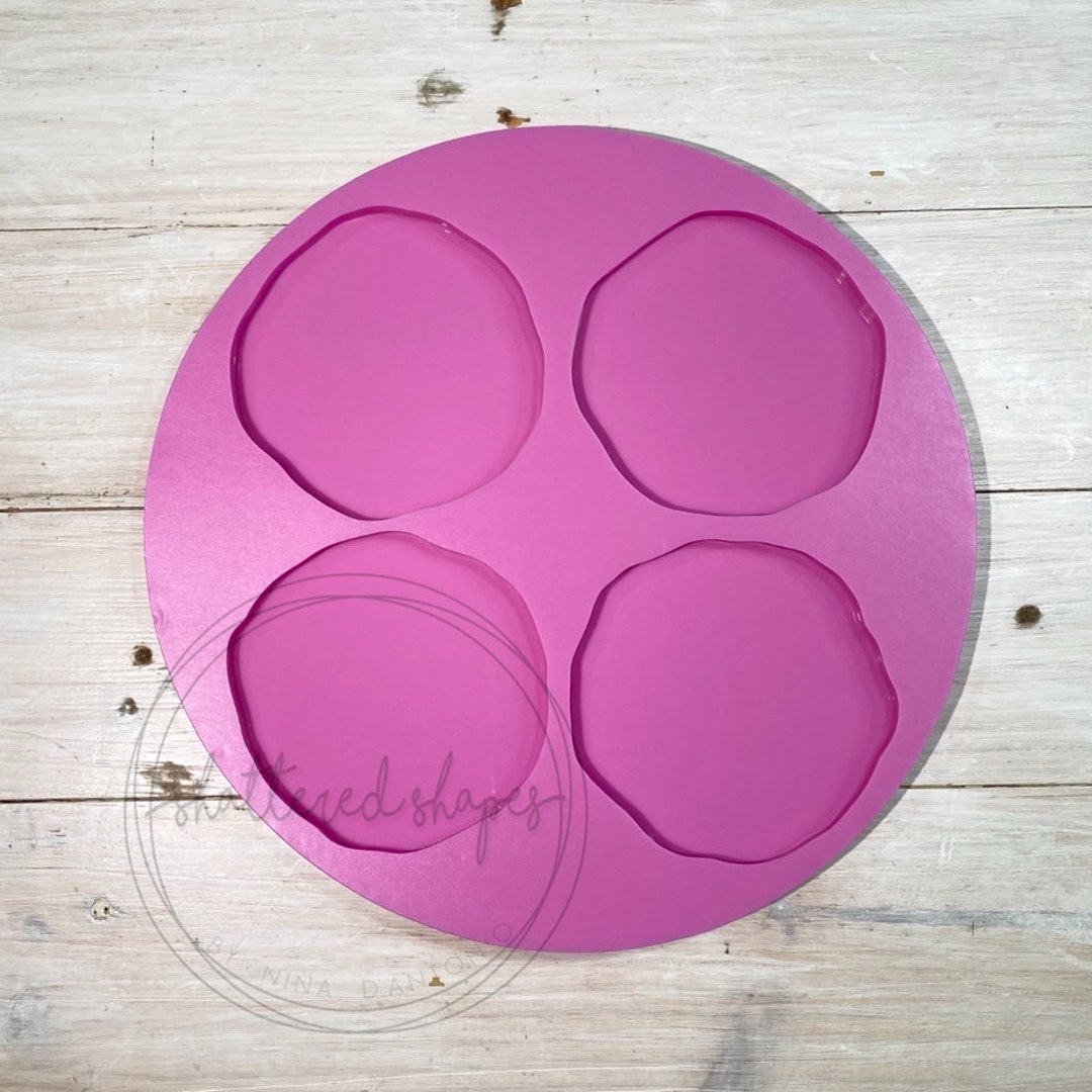 Geode Circle Coaster Silicone Mould - Etsy