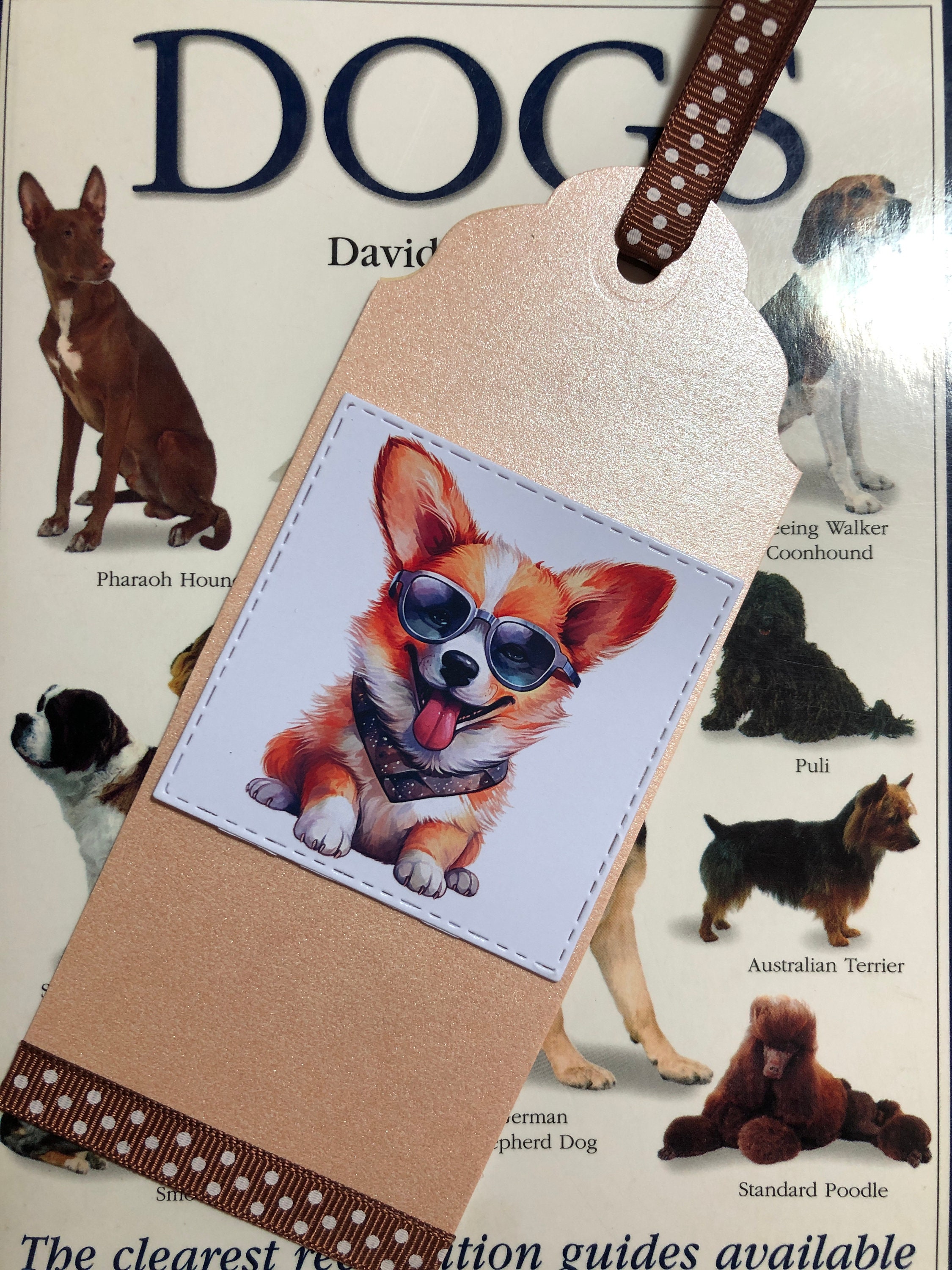 PEMBROKE WELSH CORGI Bookmark Handmade Dog Sturdy Bookmark Ribbon ...