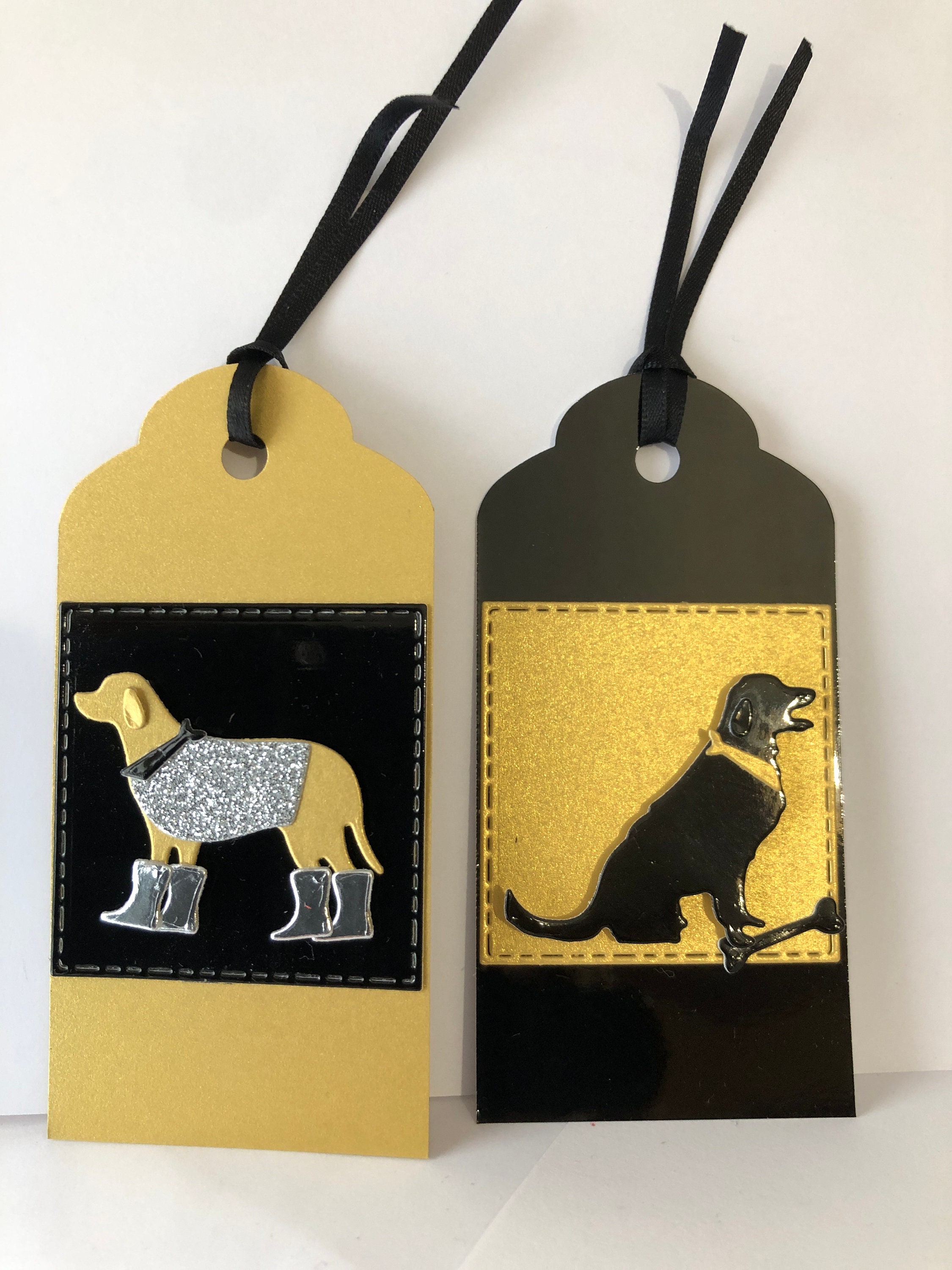 Handmade Dog Gift Tag Set: Sparkly Christmas, Birthday Tags - Etsy