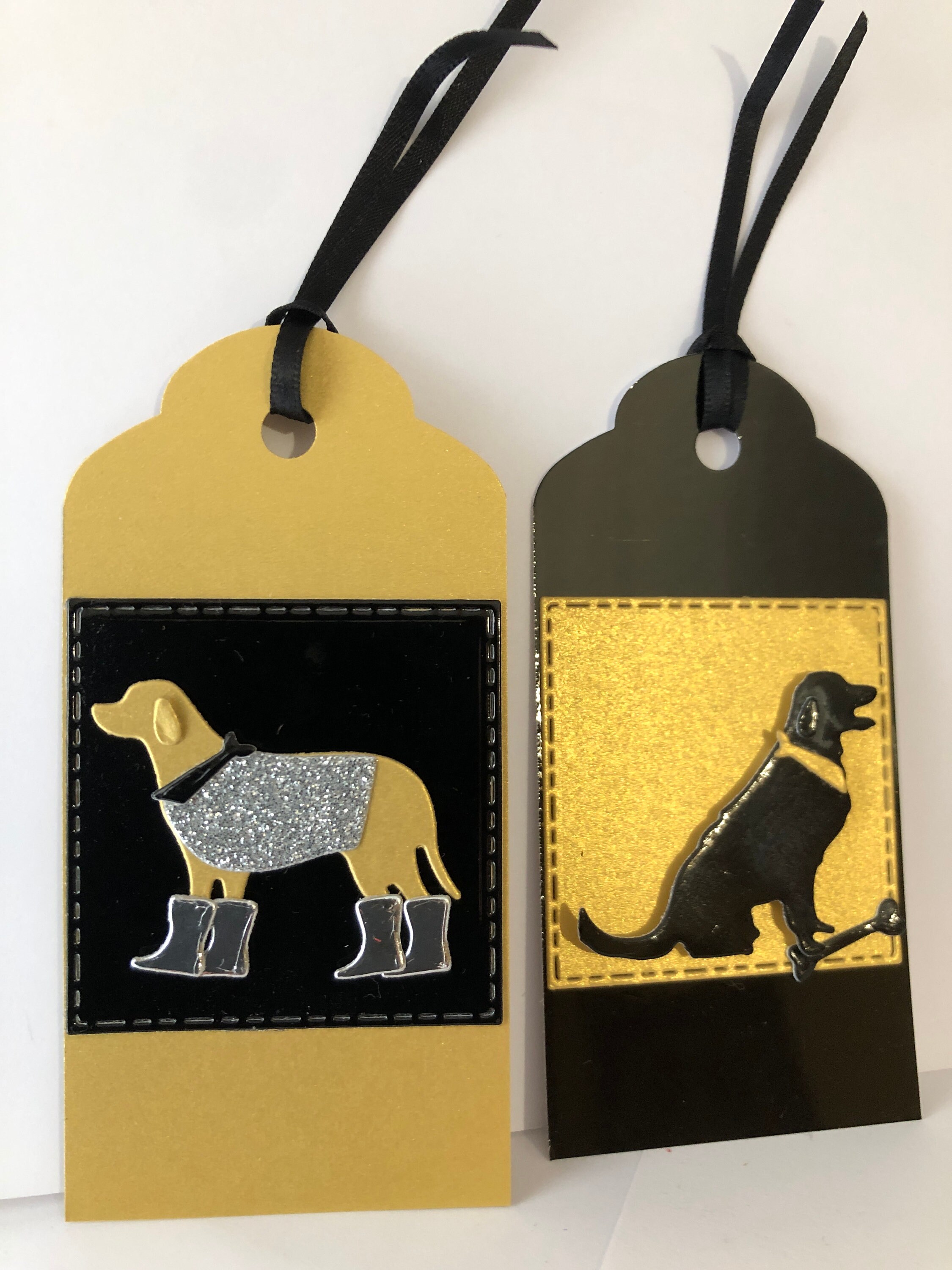 Handmade Dog Gift Tag Set Luxury Sparkly Merry Christmas Birthday ...