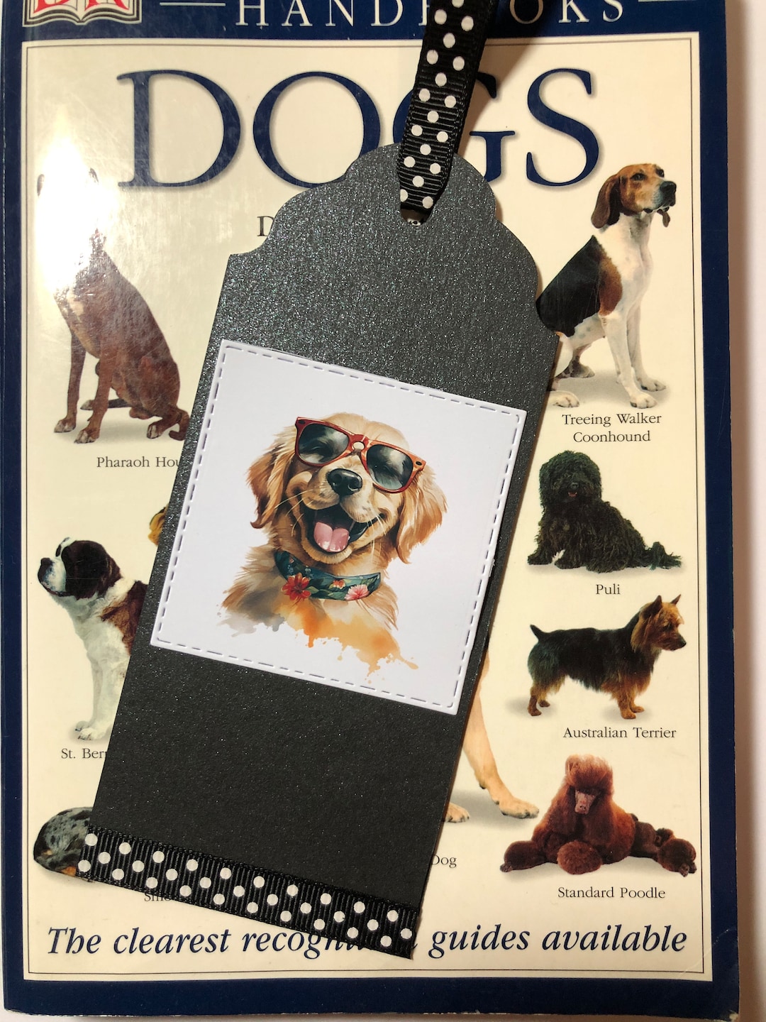 GOLDEN RETRIEVER Dog BOOKMARK Handmade Dog Sturdy Bookmark Ribbon ...