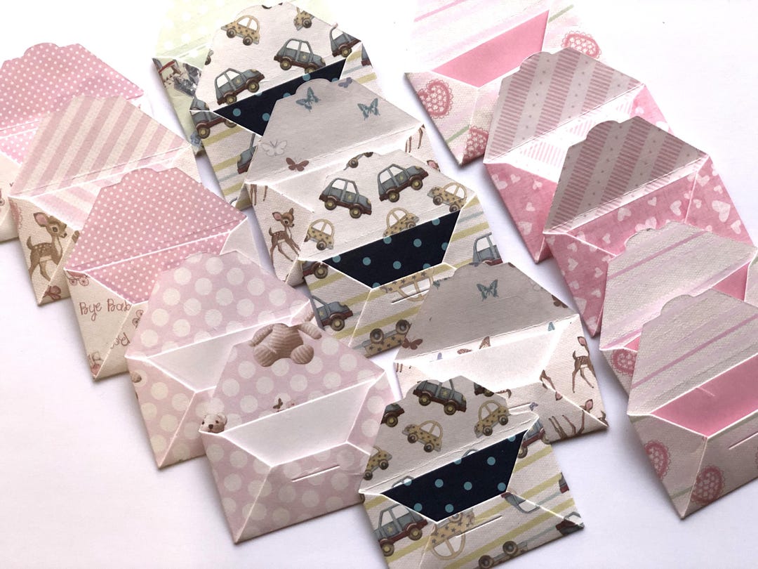 MINI ENVELOPES Baby Die Cuts With Inserts Papercraft Embellishments ...