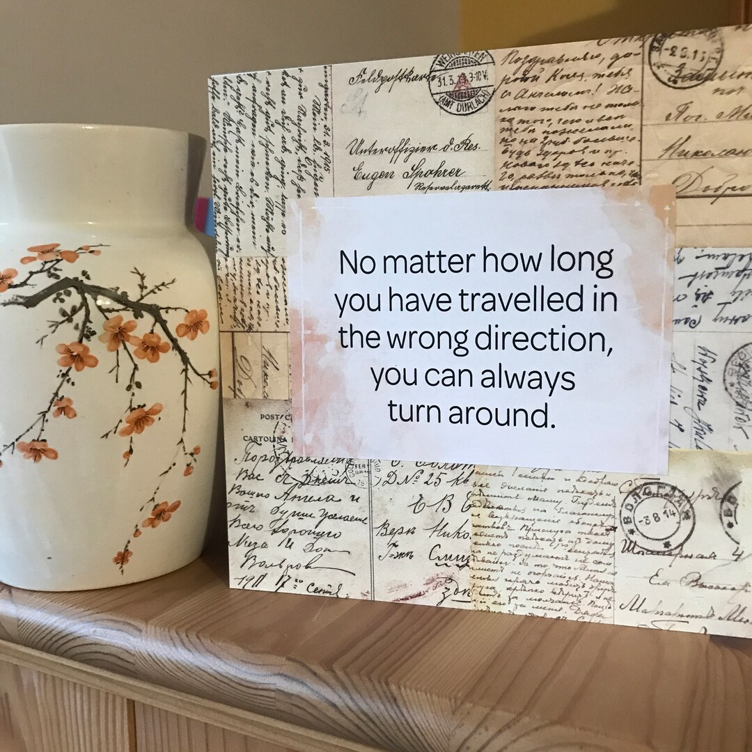 Inspirational Quote Card: Travel Postcard Design, Positive Affirmation ...