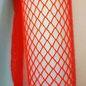 Neon Acid Fishnet Top and Tights Orange UV Reactive Fishnet Stockings ...