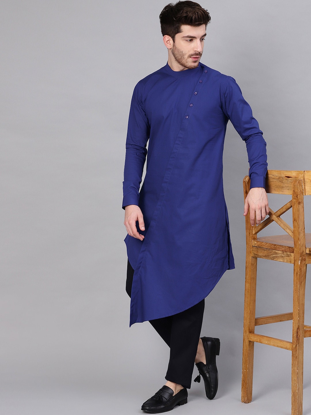 Buy New Solid Palin Blue Color Indian Handmade Cotton Men's Clothing ...