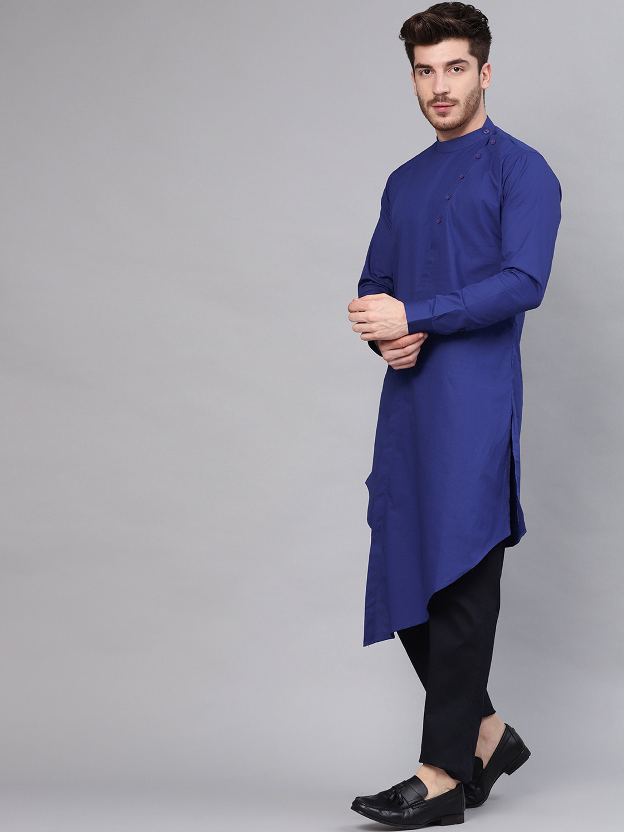 Buy New Solid Palin Blue Color Indian Handmade Cotton Men's Clothing ...