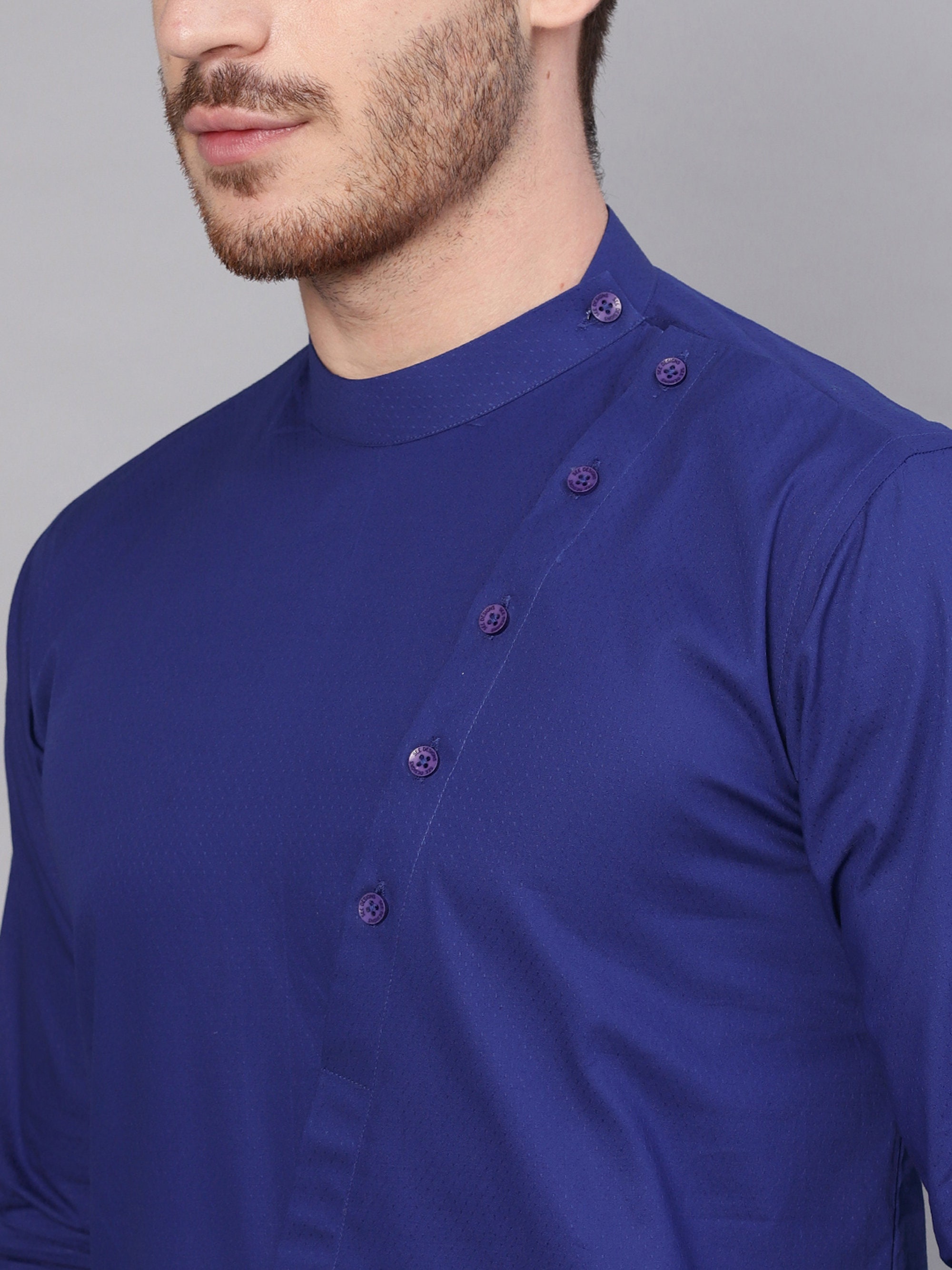 Buy New Solid Palin Blue Color Indian Handmade Cotton Men's Clothing ...