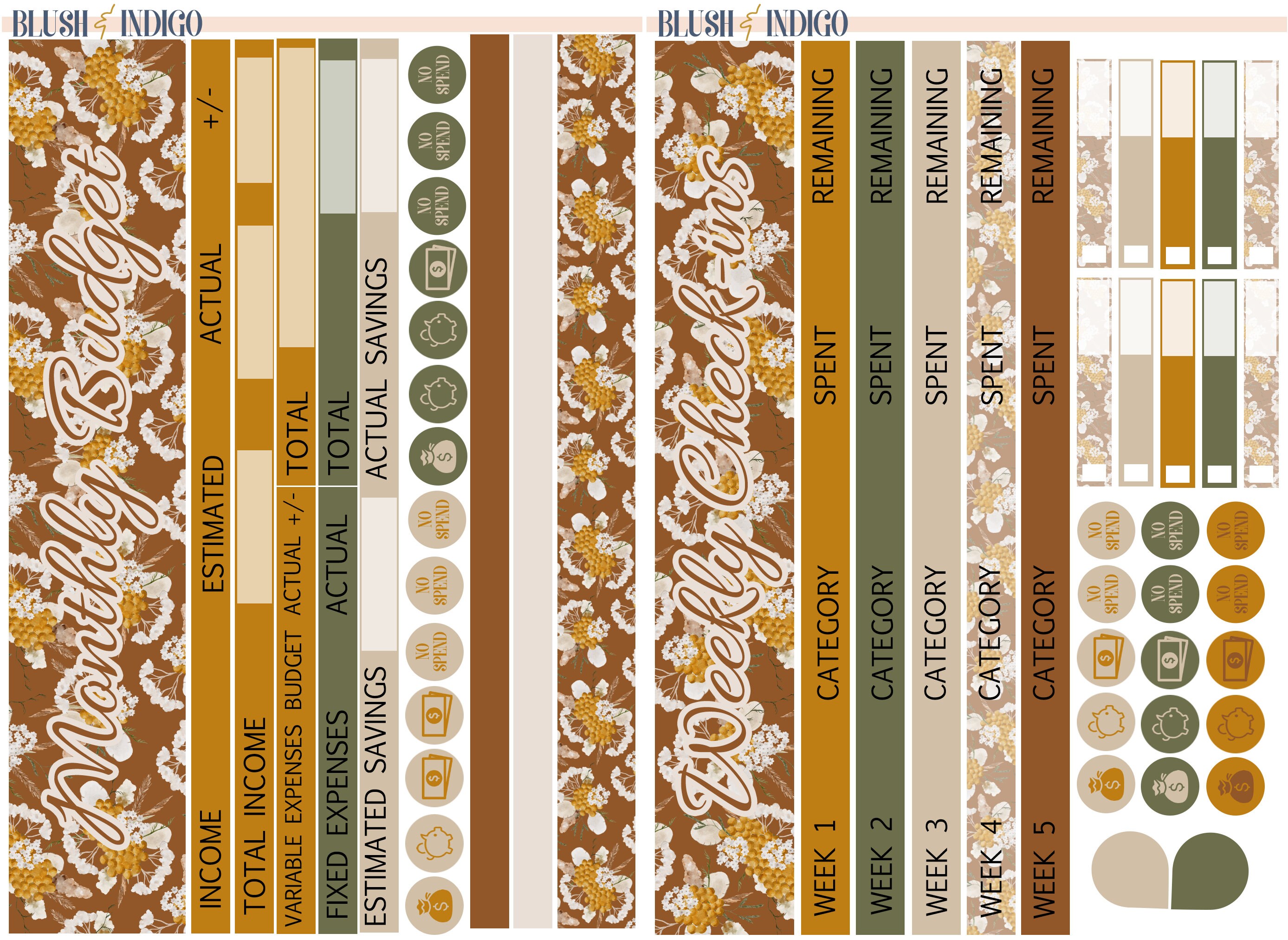 AUGUST Collection Printable Budget Sticker Kit Planner - Etsy