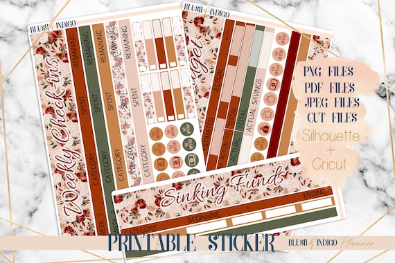 OCTOBER Collection Printable Budget Sticker Kit Planner - Etsy