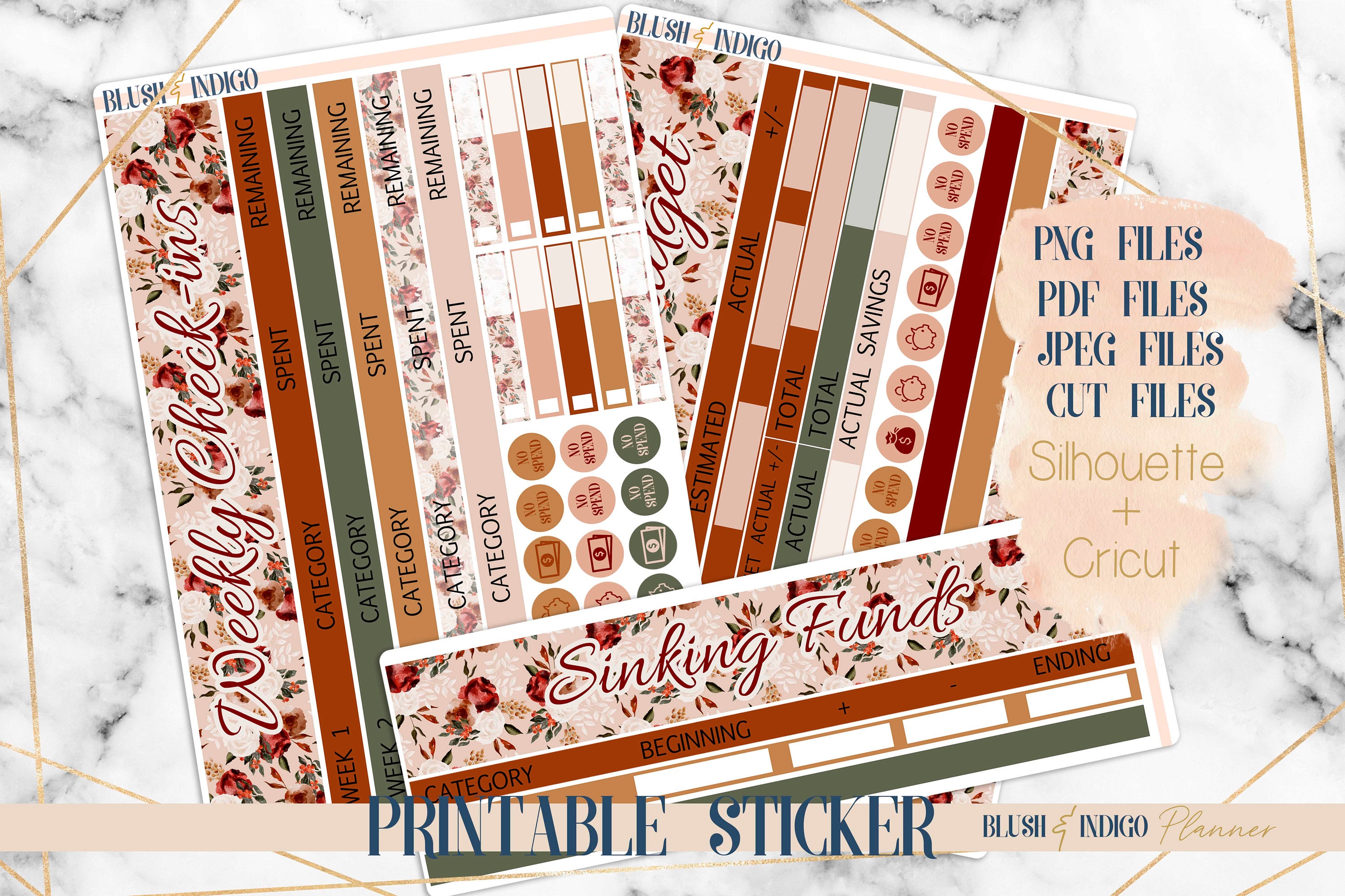 OCTOBER Collection Printable Budget Sticker Kit | Planner Stickers (for ...