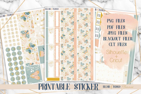 Spring Breeze Printable Planner Stickers Printable Monthly | Etsy