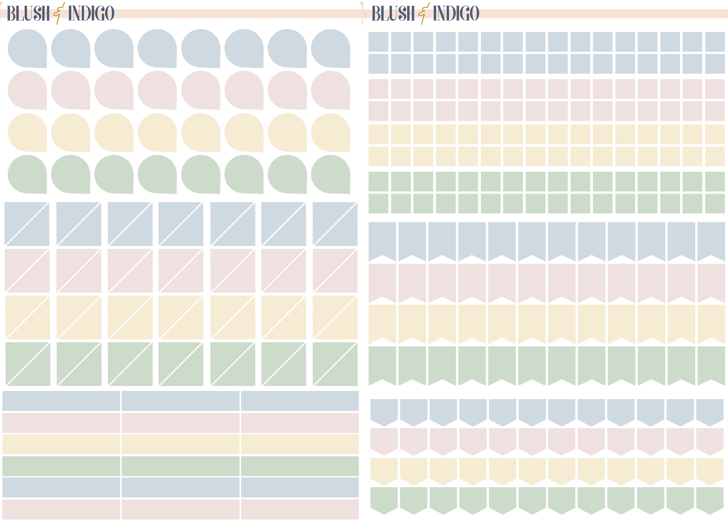 Printable PASTEL FUNCTIONAL Set Planner Stickers Erin Condren | Etsy