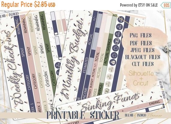 Printable Budget Sticker Kit Planner Stickers for Erin | Etsy