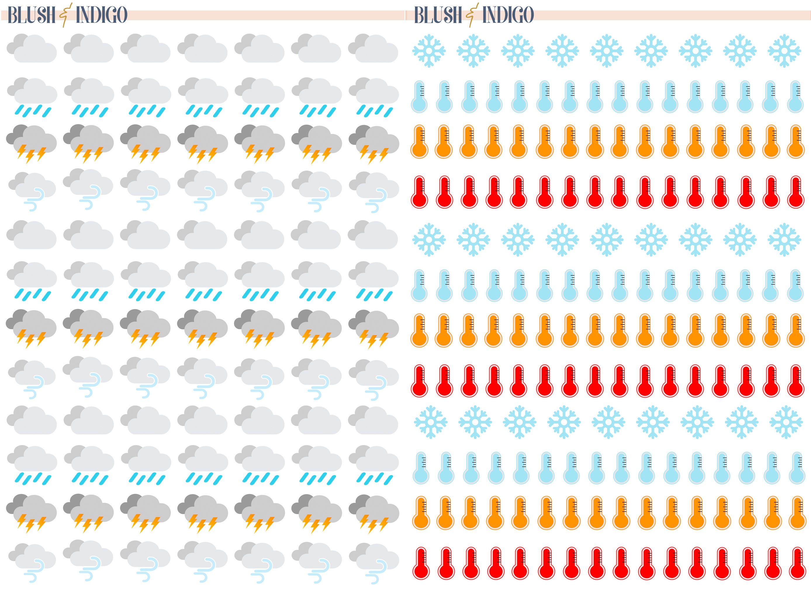 Printable WEATHER TRACKER Planner Stickers Erin Condren - Etsy