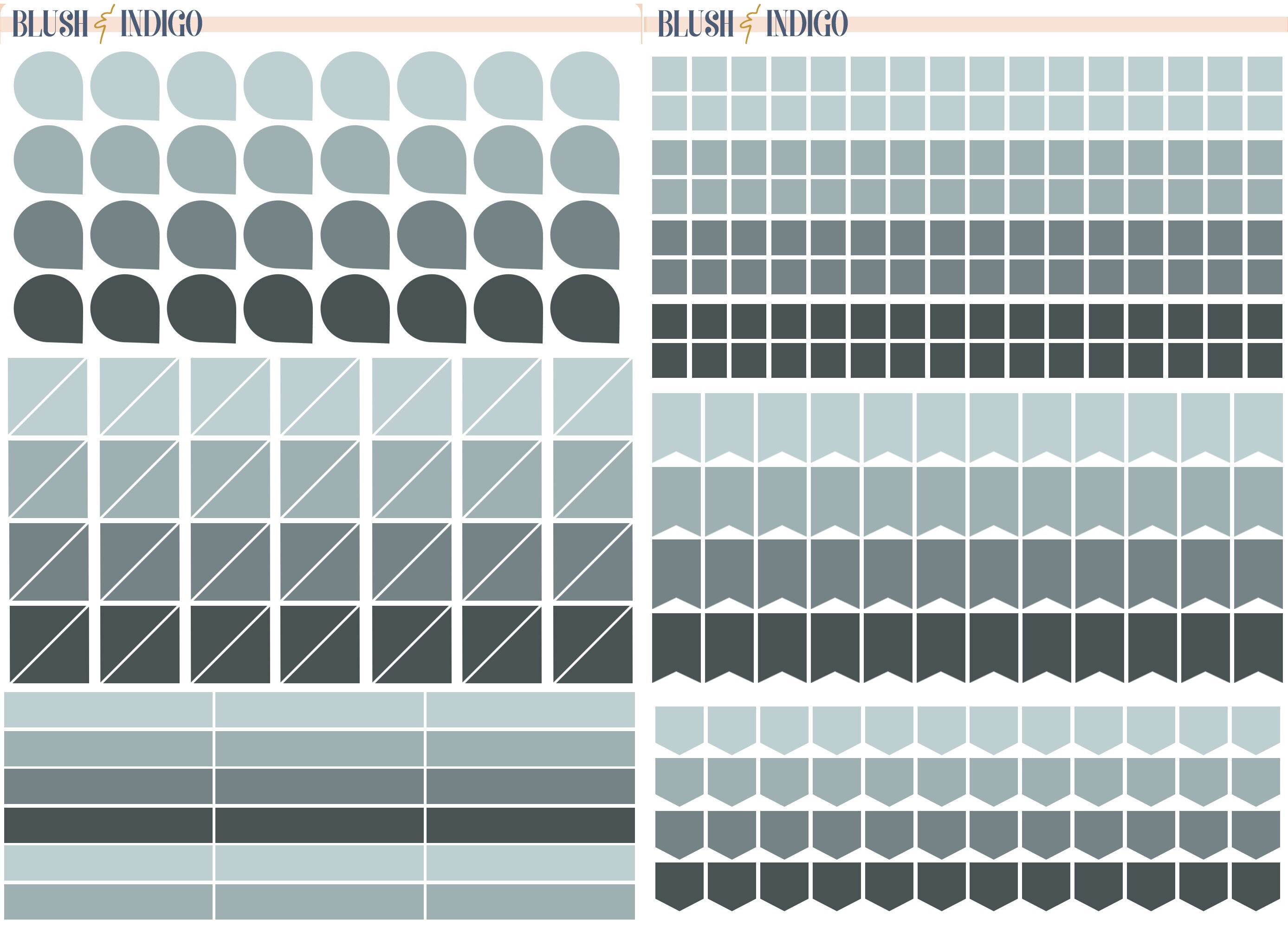 Printable BLUE FUNCTIONAL Set Planner Stickers Erin Condren Planner ...