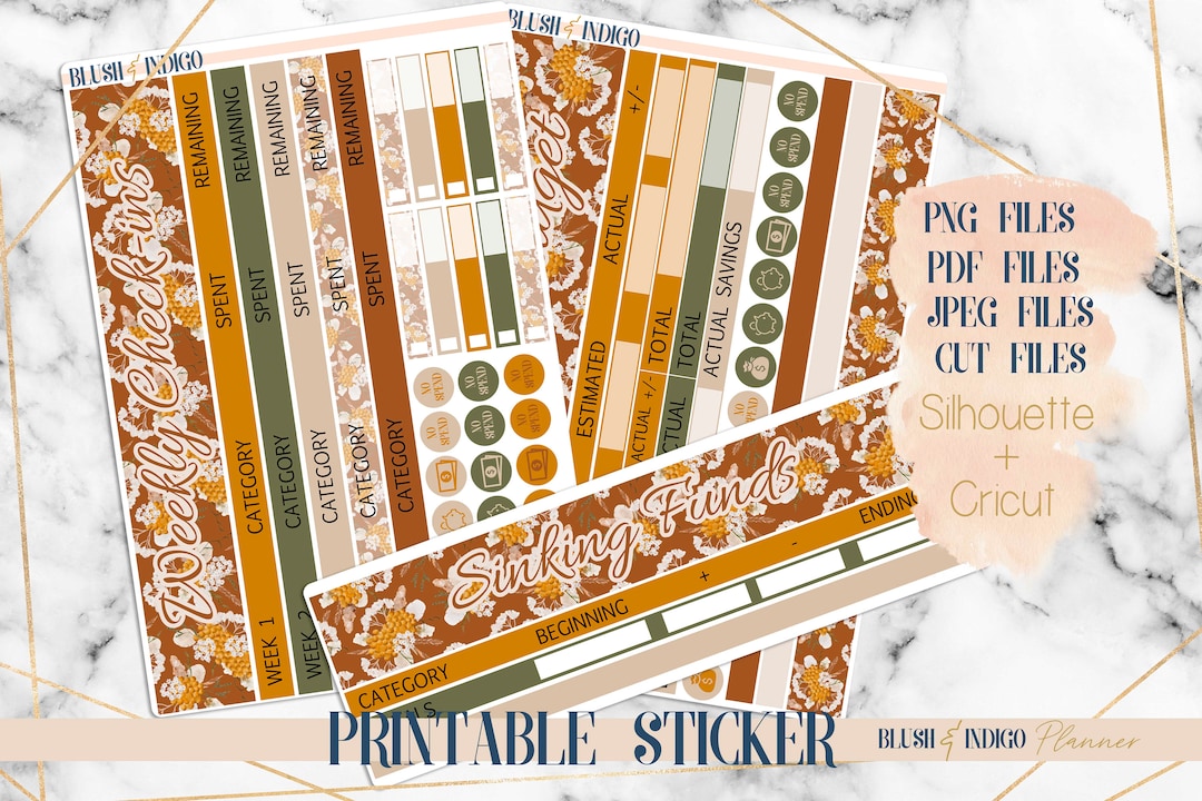 AUGUST Collection Printable Budget Sticker Kit | Planner Stickers (for ...