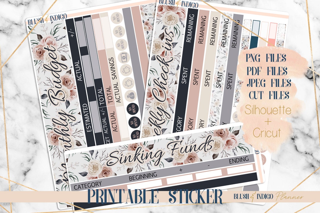 Printable Budget Sticker Kit | Planner Stickers (for Erin Condren ECLP ...