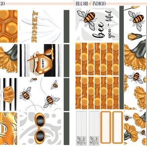 Honey Bee Printable Planner Stickers, Printable Weekly Stickers Kit ...