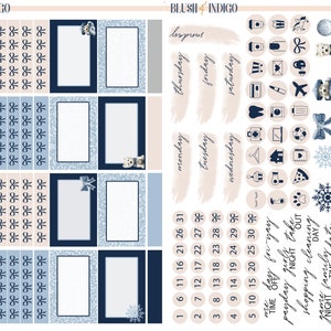 FIRST SNOW Printable Planner Stickers, Printable Weekly Stickers Kit ...