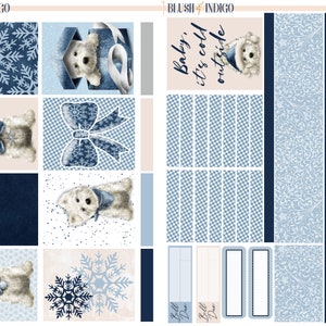 FIRST SNOW Printable Planner Stickers, Printable Weekly Stickers Kit ...