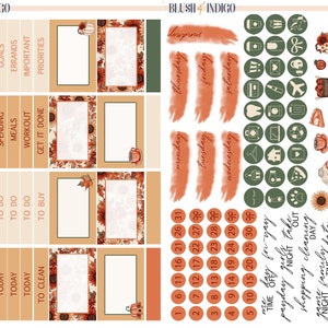Hello Fall Printable Planner Stickers, Vertical Weekly Planner Kit Fits ...