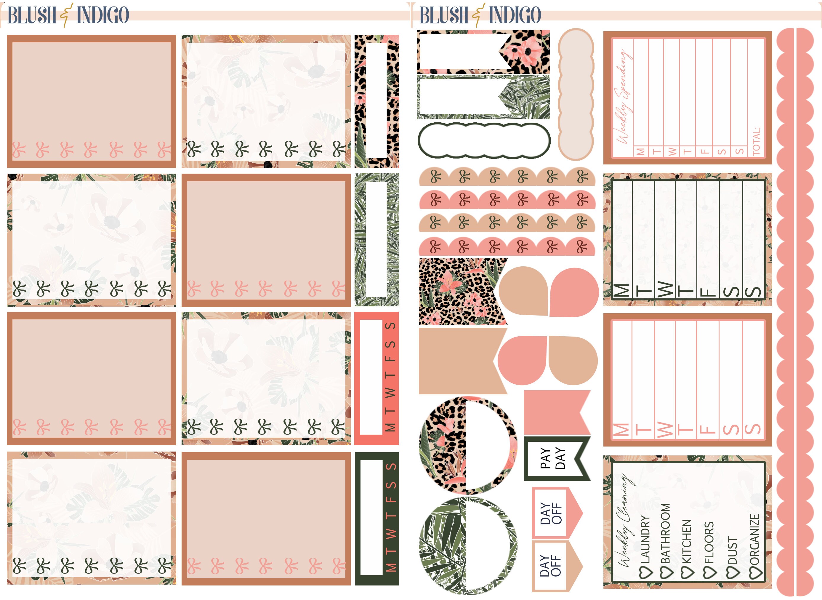 Wild Tiger Printable Planner Stickers, Printable Weekly Stickers Kit ...