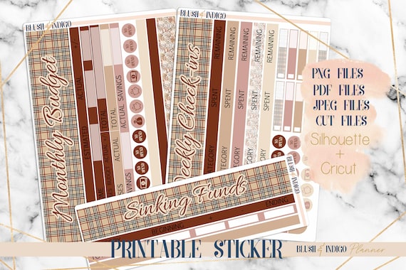 Printable Budget Sticker Kit Planner Stickers for Erin | Etsy