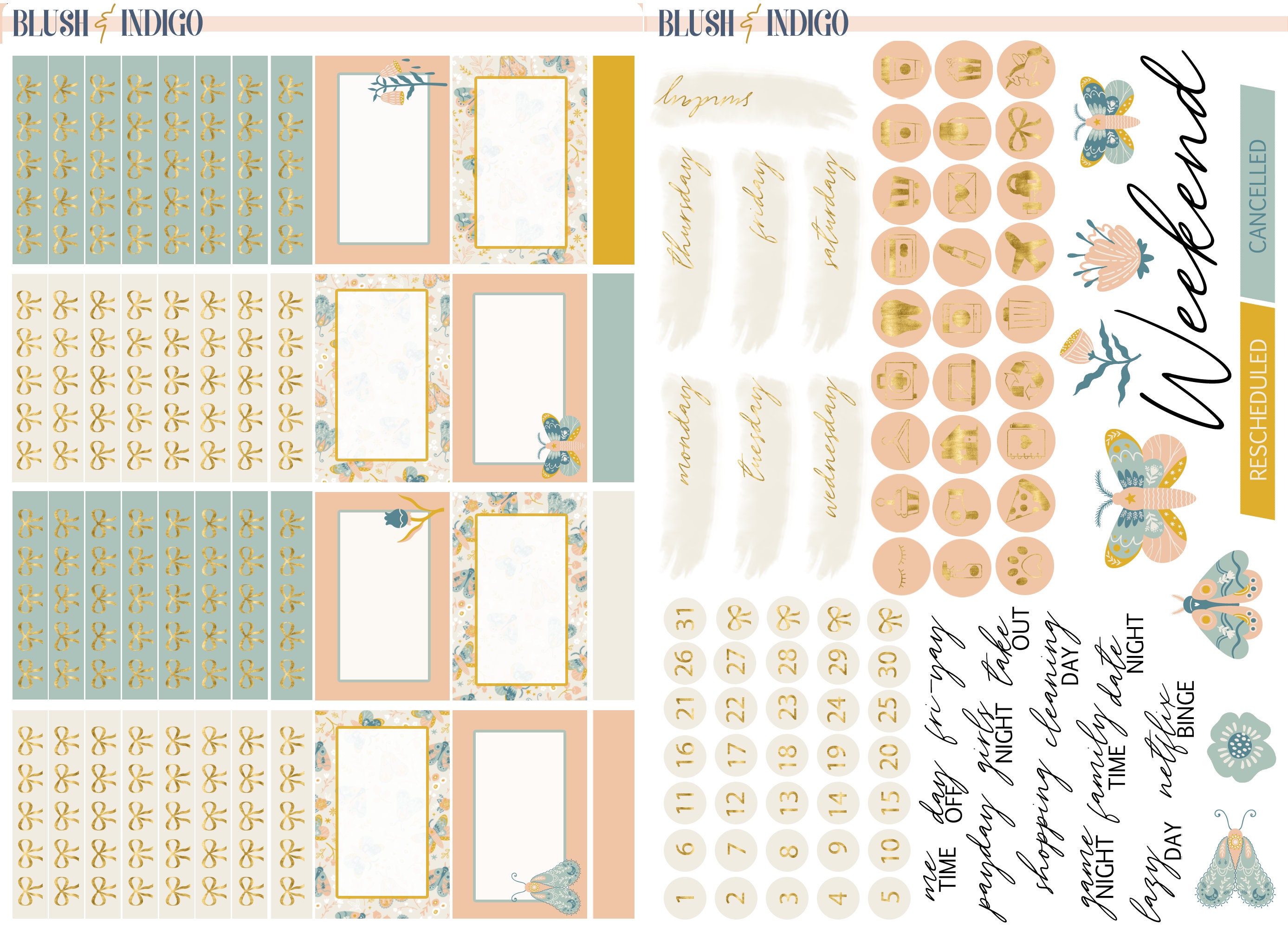Spring Breeze Printable Planner Stickers Printable Weekly - Etsy