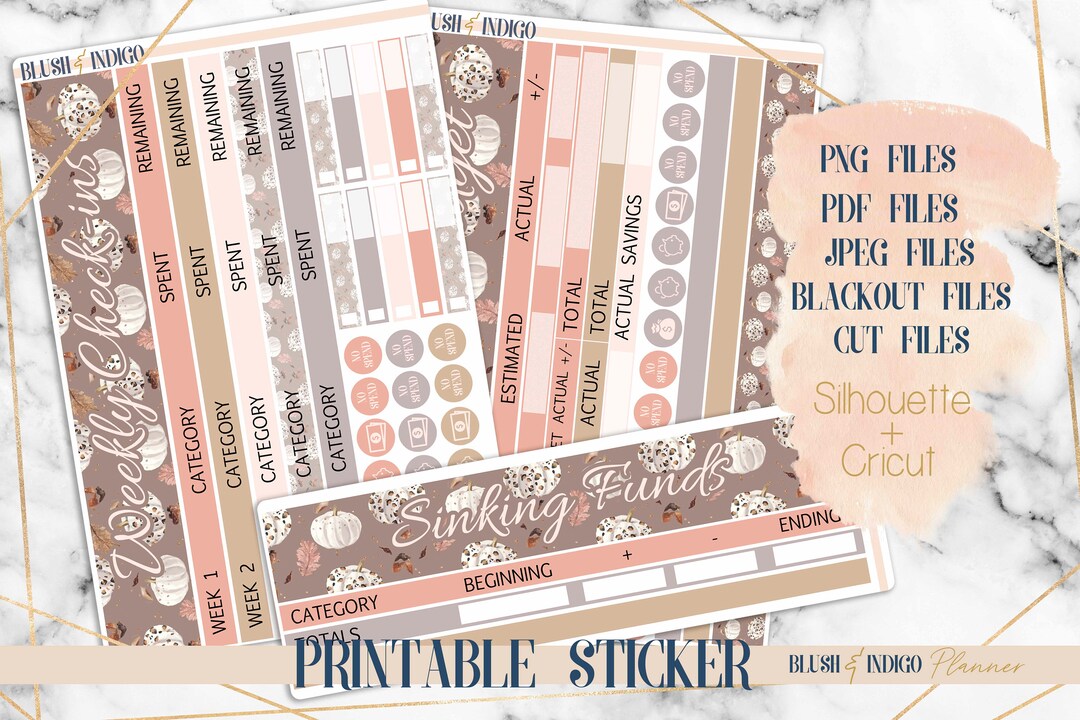Printable Budget Sticker Kit | Planner Stickers (for Erin Condren ECLP ...