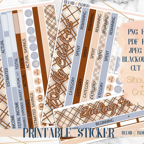 Printable Budget Sticker Kit Planner Stickers for Erin | Etsy