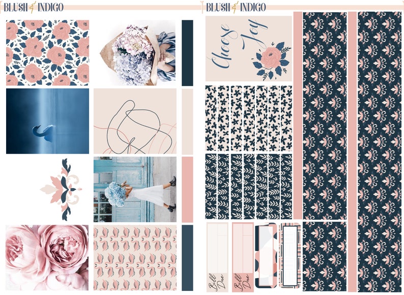 Blooming Printable Planner Stickers, Printable Weekly Stickers Kit ...