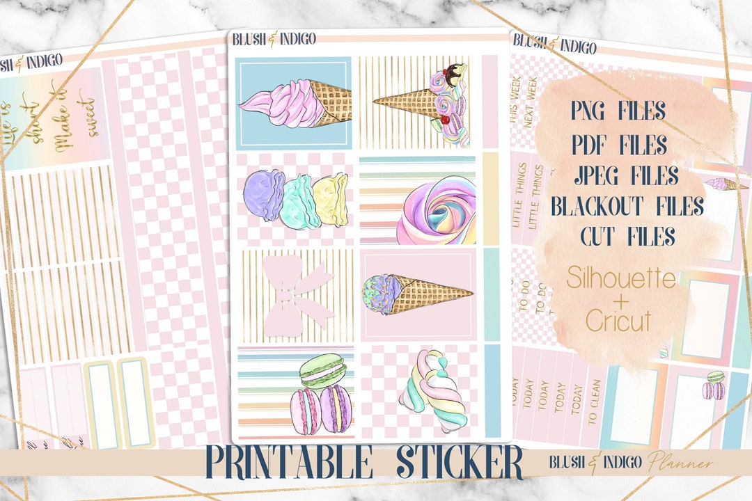 Candyland Printable Planner Stickers, Printable Weekly Stickers Kit ...