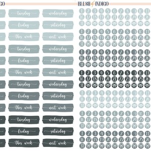 Printable BLUE FUNCTIONAL Set Planner Stickers Erin Condren Planner ...