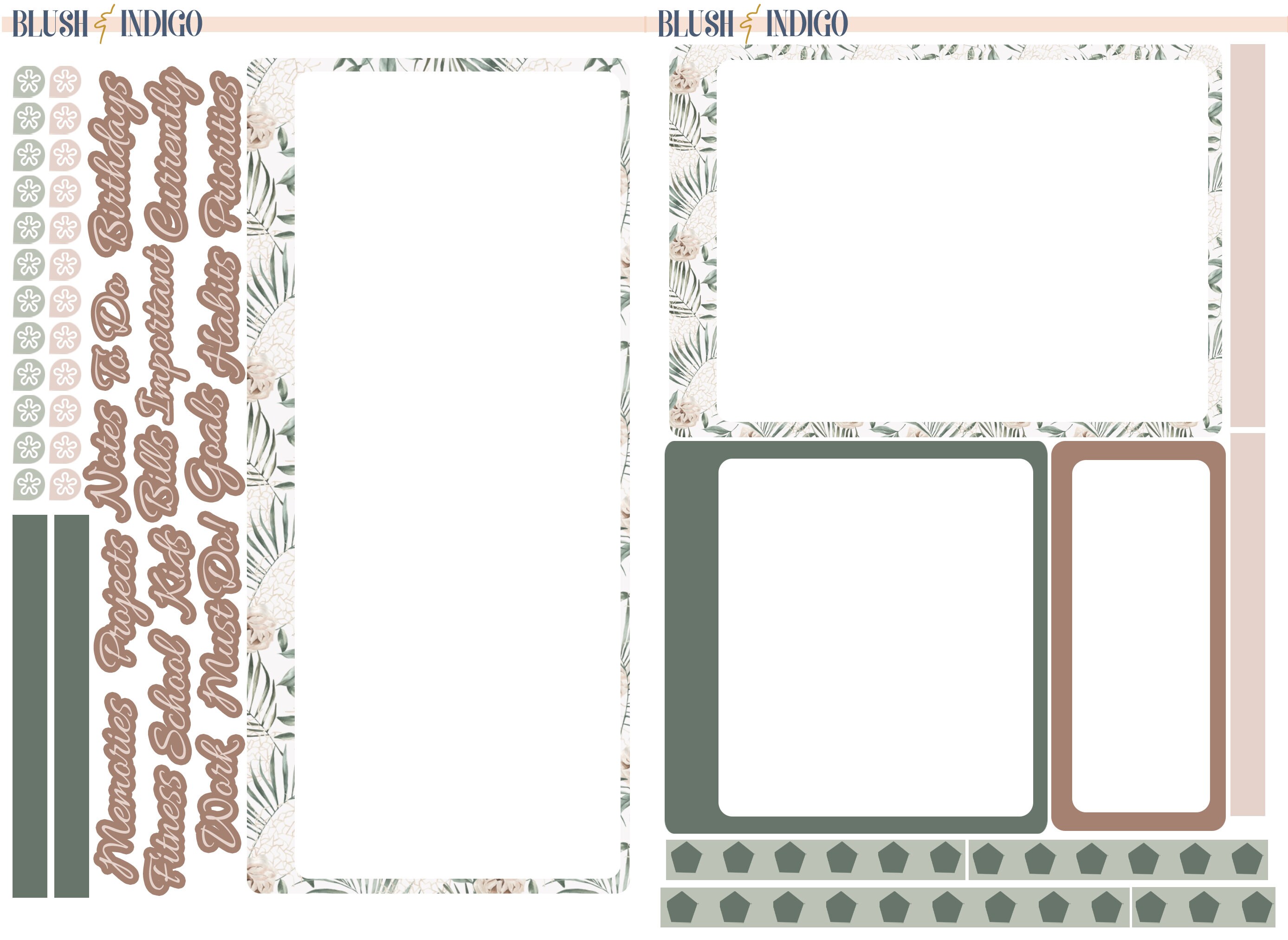 Oasis Printable Notes Page Dashboard Page Kit Planner - Etsy