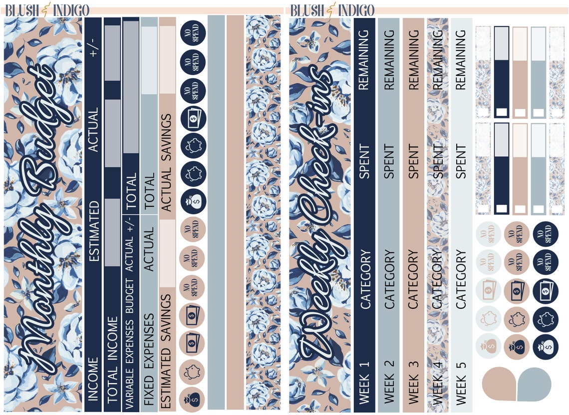 Printable Budget Sticker Kit Planner Stickers for Erin | Etsy