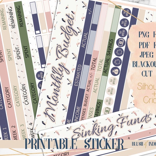 Printable Budget Sticker Kit Planner Stickers for Erin - Etsy