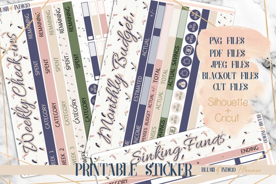 Printable Budget Sticker Kit Planner Stickers for Erin - Etsy