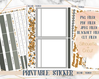 Printable Monthly Notes Dashboard Page Kit Planner Stickers for Erin ...
