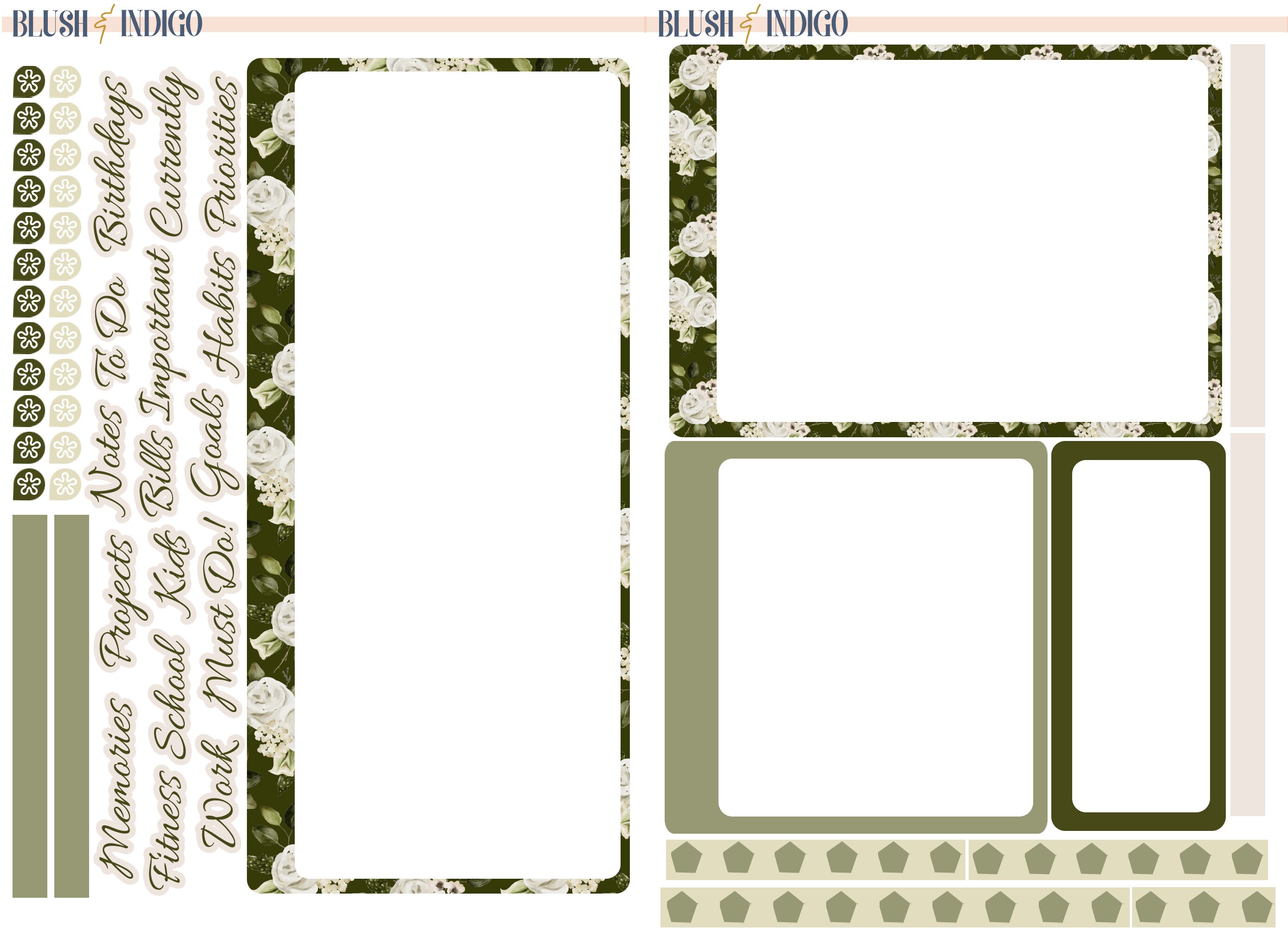 Printable Monthly Notes Dashboard Page Kit Planner | Etsy