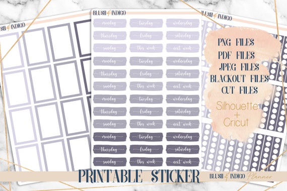 Printable PURPLE FUNCTIONAL Set Planner Stickers Erin Condren | Etsy