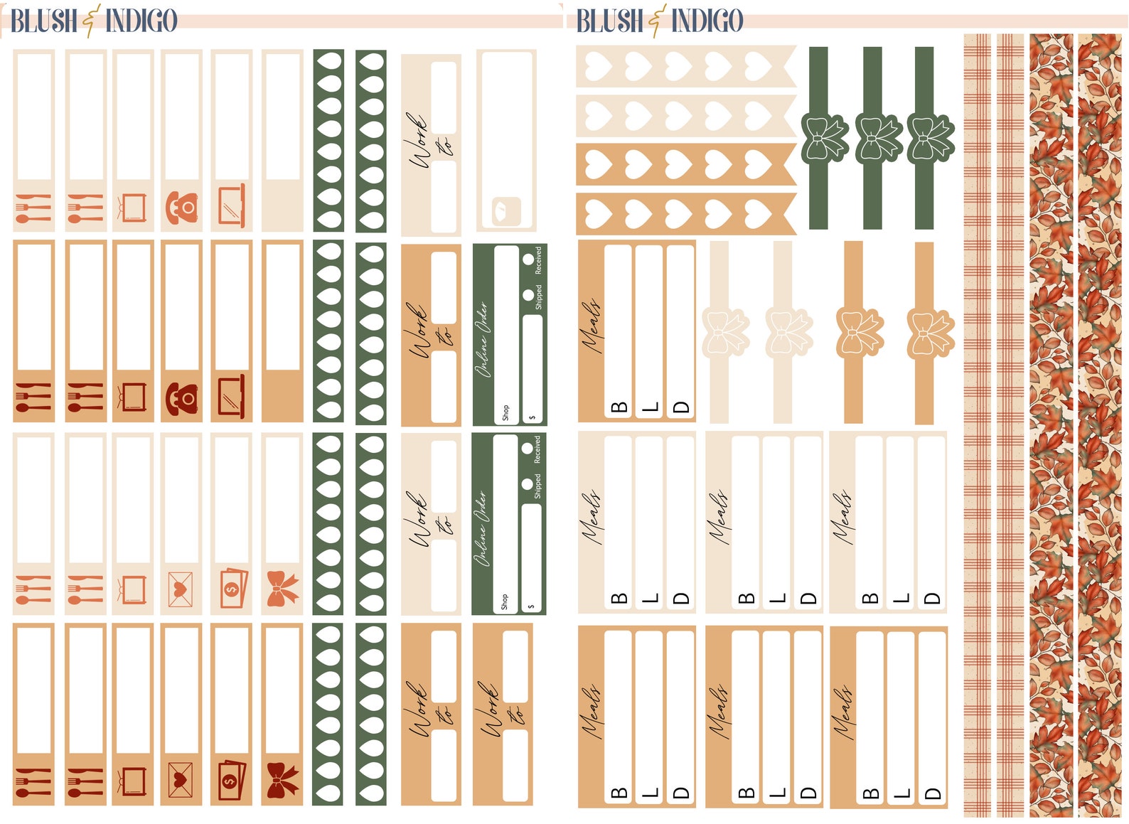 Hello Fall Printable Planner Stickers, Vertical Weekly Planner Kit Fits ...