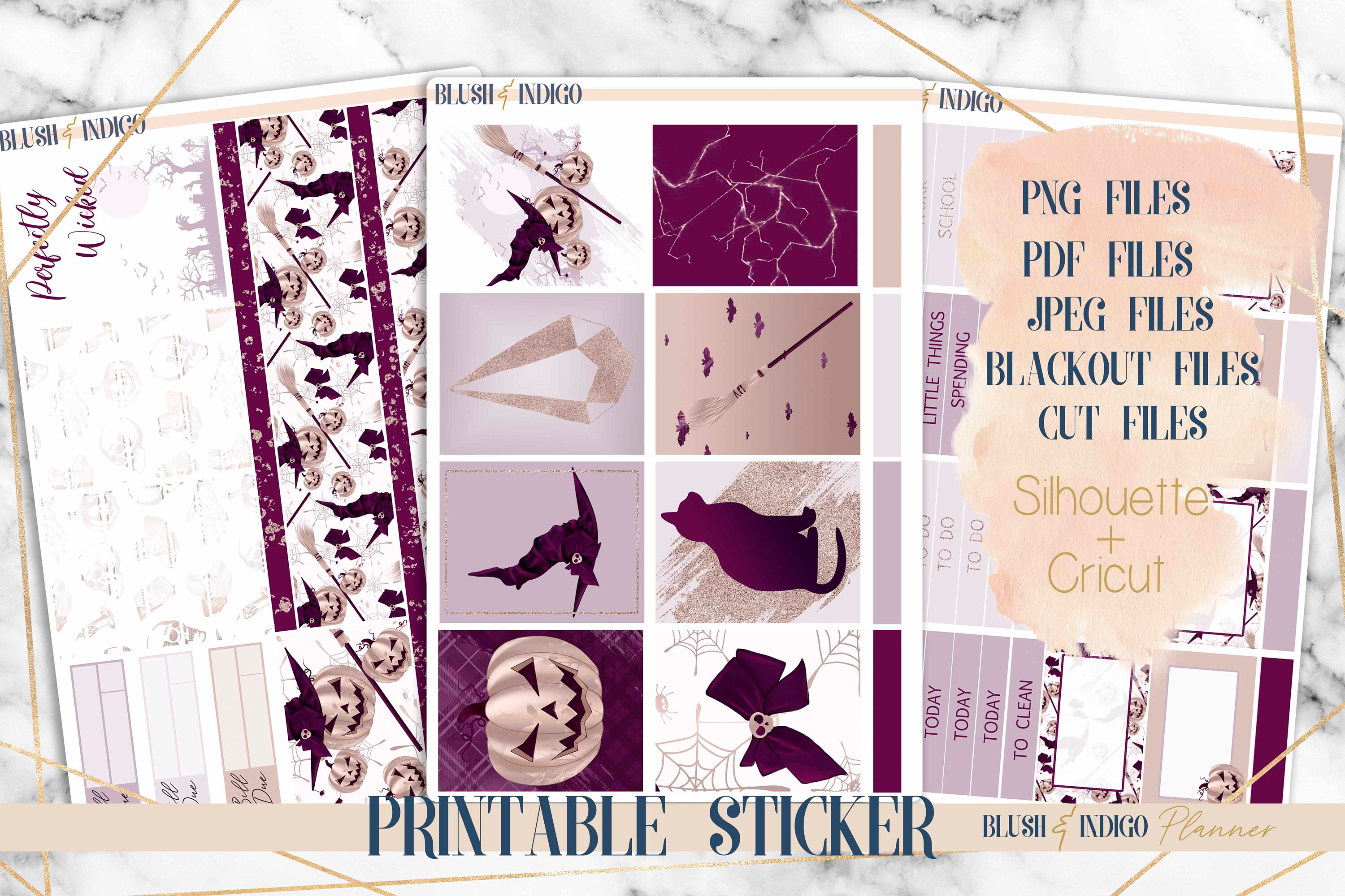 Spooktacular Halloween Printable Planner Stickers Vertical | Etsy